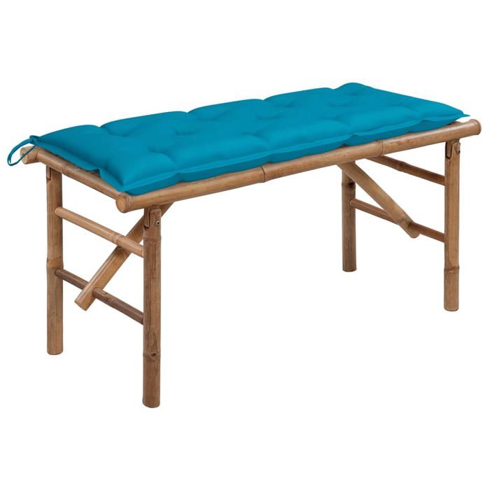 COZY Banc de patio/ Banc de jardin pliable avec coussin - MVS - 118 cm ...
