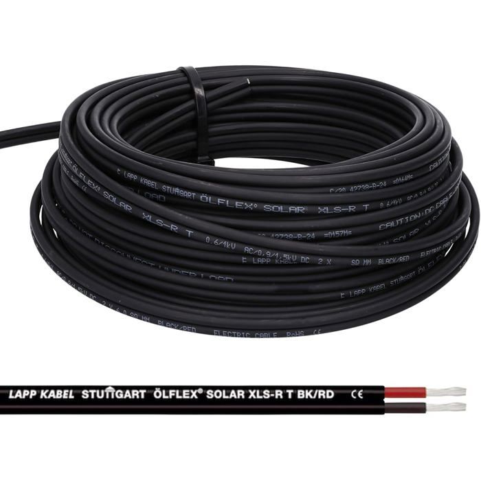 Câble solaire Lapp XLS-R-T 2.5 mm² 4 mm² 6 mm² bobine 10 m 20 m haute ...