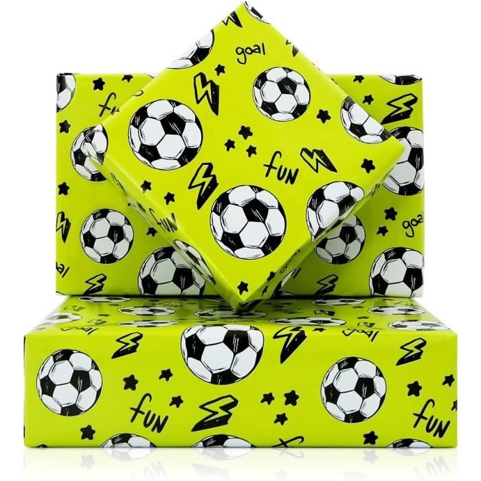 Fun Ballon De Football Terrain De Sport Cadeau Vert Papier Cadeau 4 ...