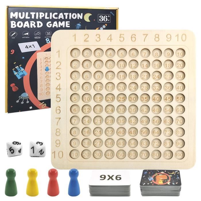 Planche de Multiplication - Montessori - Jeu de plateau - Bois - Jouet ...
