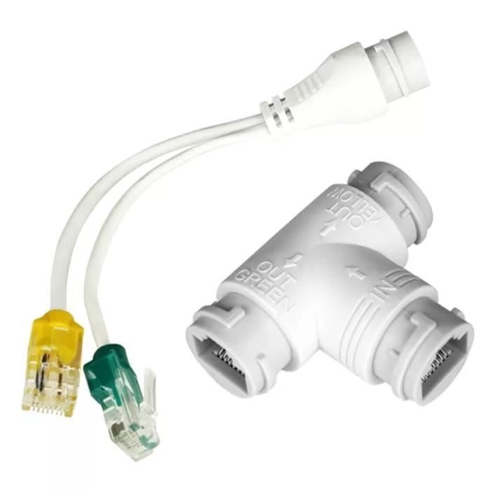 Caméra ip,Adaptateur séparateur Ethernet POE,un câble réseau,deux ...