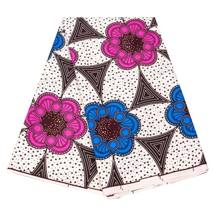 Tissu africain en cire véritable à imprimés Ankara Polyester,étoffe ...