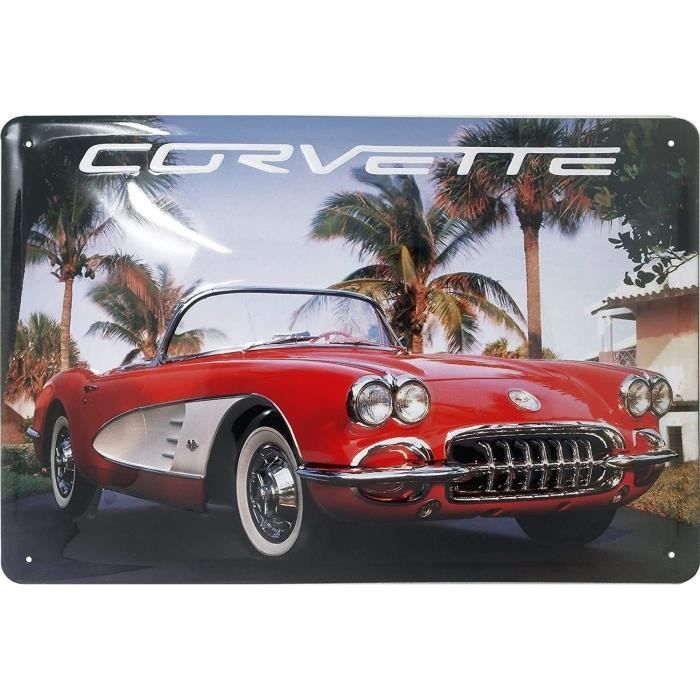 Corvette Plaque Murale En Tôle De Qualité Supérieure - 30 X 20 Cm[n4717 ...