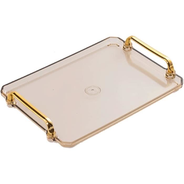 Plateaux De Service Plateau De Serveur De Plateau Avec Poignée Doré ...