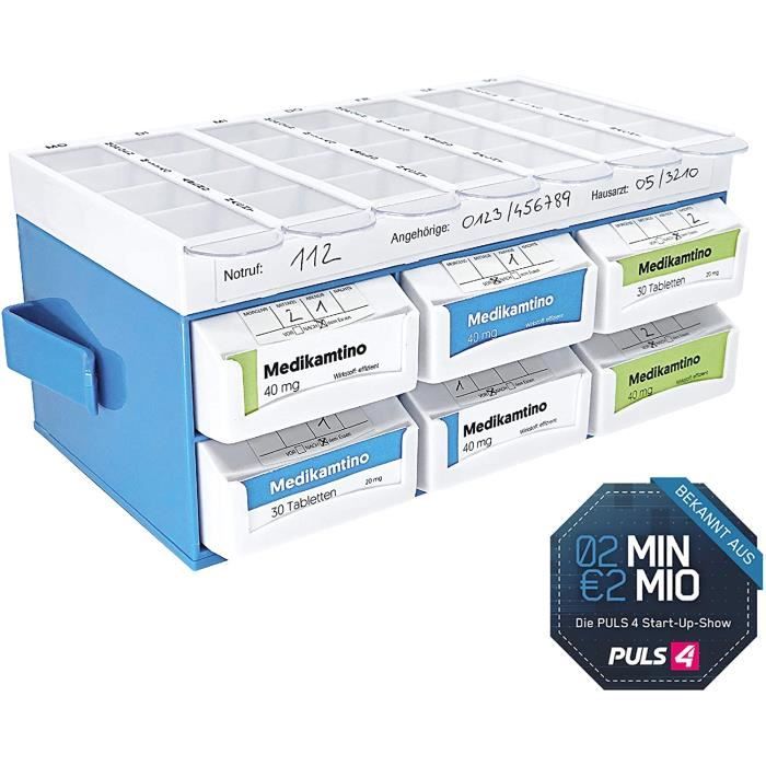 Boîte à médicaments basique | Rangement de médicaments | Pilulier 7 ...