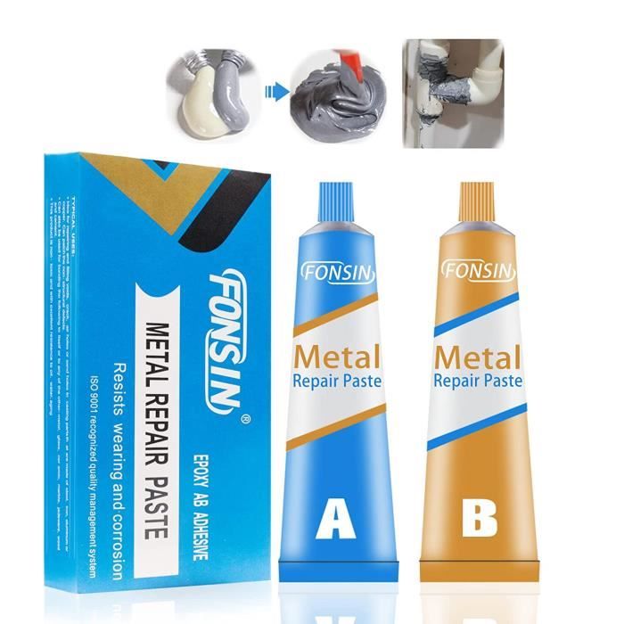 Colle pour Métal - AB Glue - Colle Époxy Extra Forte - Imperméable ...