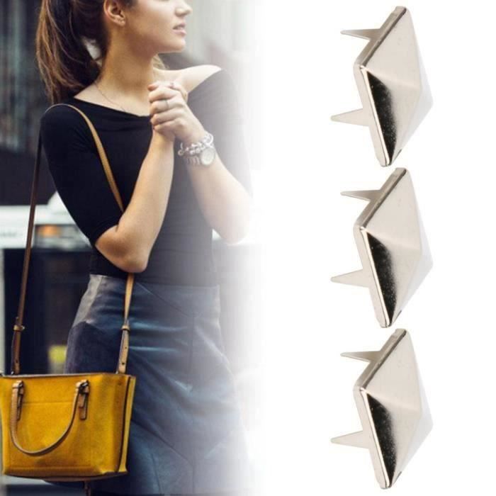 Great-Rivet Punk 100pcs Square Pyramid Punk Rivets 4 Claw Metal Studs ...