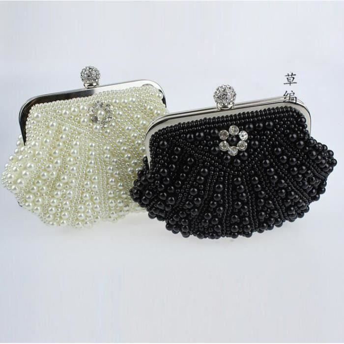 XiaoLD-Sac a Main Pochette pour Femme Soiree Sacs Perle Fille Loisir ...