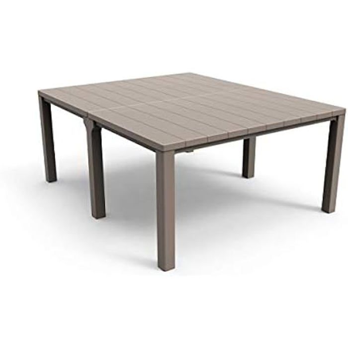 Table d'extérieur - Keter - Julie - Double Composition - Cappuccino ...