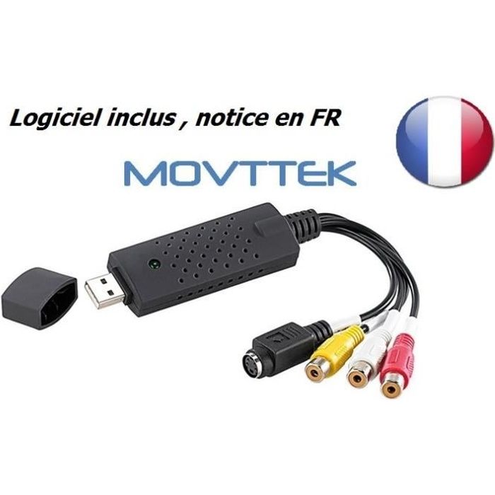 Convertisseur Movttek® Enregistreur audio-vidéo vers USB 2.0 (RCA ...
