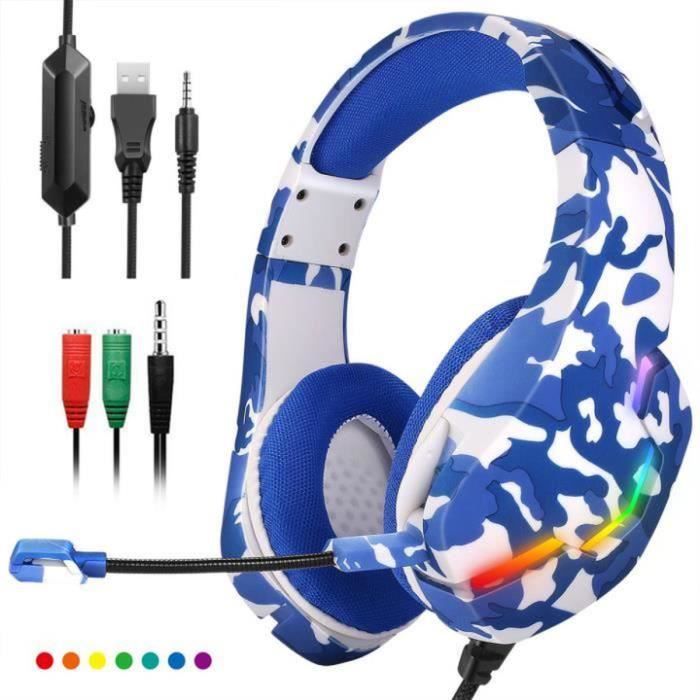 ECOUTEURS-Casque Gaming pour PS4-Xbox One/PC/Switch avec Micro Vidéo ...