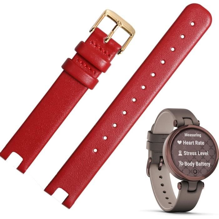 Bracelet En Cuir Pour Montre Garmin Lily Bracelet Fin Réglable En Cuir ...