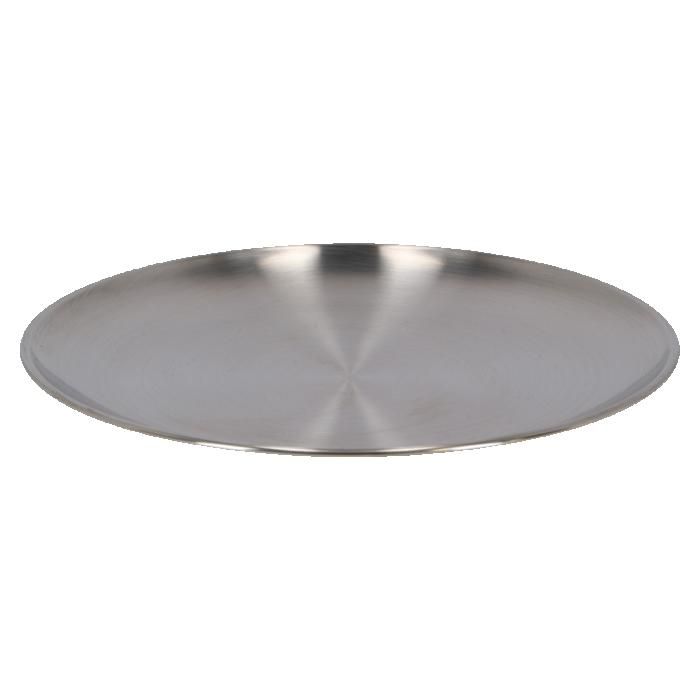 Assiette ronde en inox - Argenté - D 22,9 cm - Cdiscount Maison