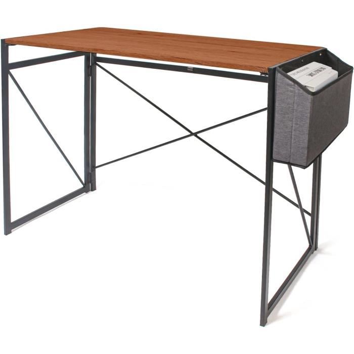 Todeco Bureau Informatique, Table de Bureau avec Pochette de Rangement ...