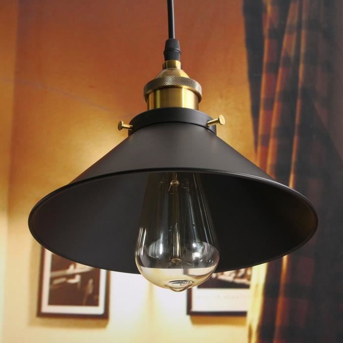 Lustre Vintage Industriel - Sans Ampoule - 24 cm - Cdiscount Maison