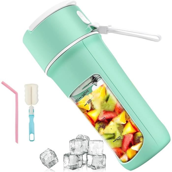 Blender Portable Mixeur, Mixeur Blender, 340Ml Mini Blender Avec Rechargeable Type-C Et 12 Lames ...