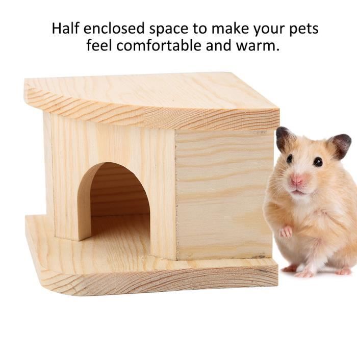 Accessoires de Hamster - VGEBY - Lit de Hamster en Bois - Durable ...