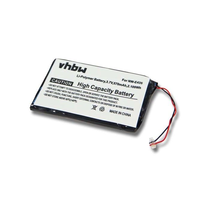 Batterie 570mAh pour Sony Network Walkman NW-E435 SOK-NWZ-E435F NWZ-E436 NWZ-E436FBLU NWZ ...