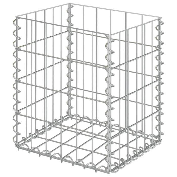 SWT143596 Paniers de gabion 2 pcs Acier galvanisé 30x30x40 cm ...