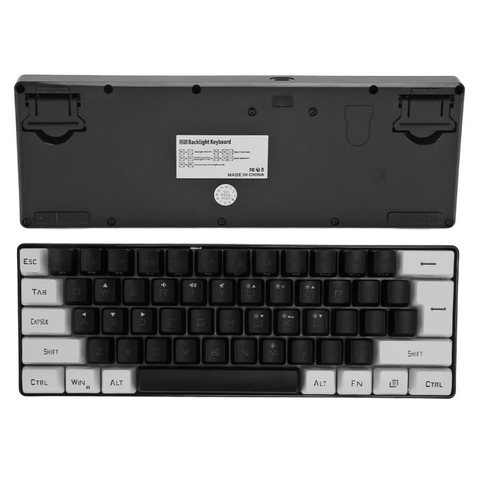 Vvikizy clavier de jeu filaire Vvikizy Mini clavier RVB G61 Mini ...