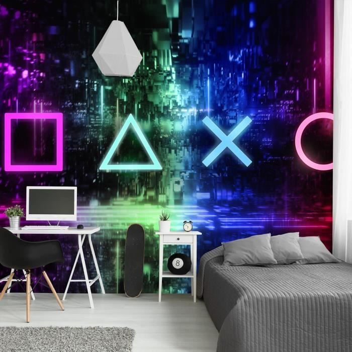 Papier Peint Intissé Console Gamers Laine Papier Peint Salon Chambre ...