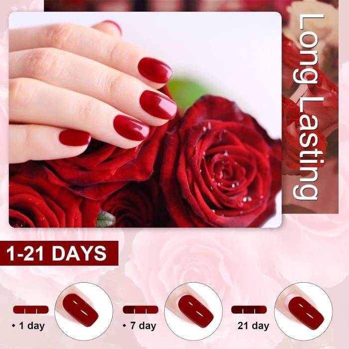 Vernis Semi Permanent,10 Couleurs Or Blanc Rouge Noir Argenté Pailleté ...