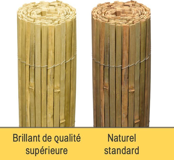 Sol Royal Canisse Brise Vue Balcon Bambou 90x600 cm Clair Brillant ...