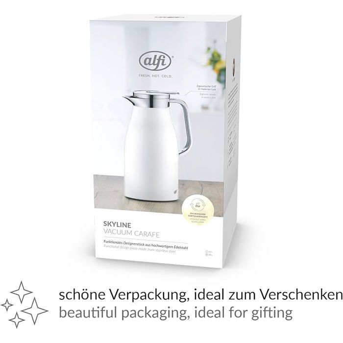 Pichet isotherme 1,0 L, lavande mat, inox avec intérieur en verre ...