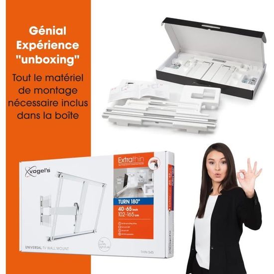 Support Mural TV orientable Vogel's Thin 545 pour écrans 40-65 Pouces ...
