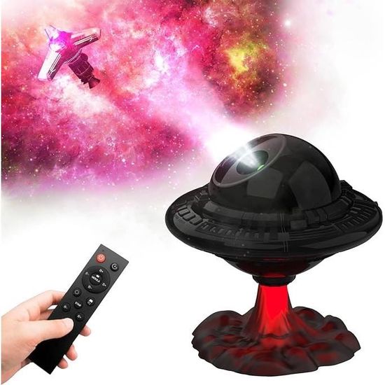 Projecteur vaisseau spatial Veilleuse Enfant Starry Lampe avec Nbuleuse ...