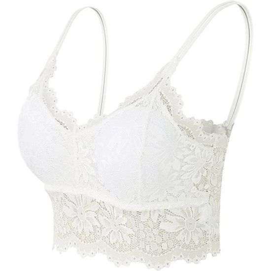 Brassière Soutien Gorge Sans Armature Dentelle Sexy Respirant