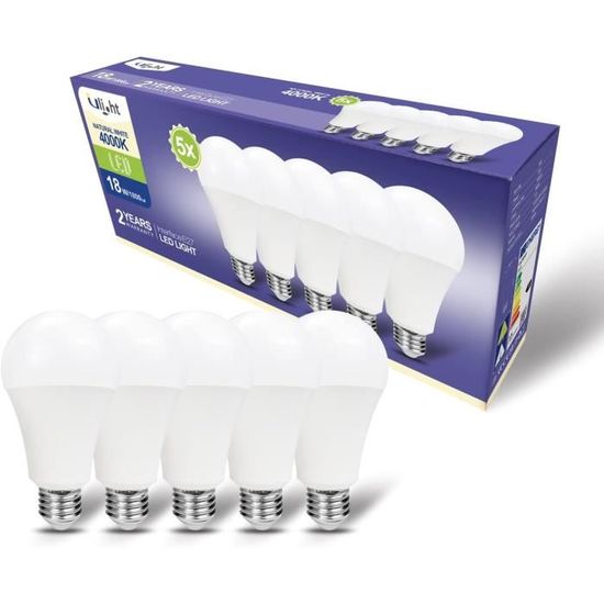A70 Ampoule LED Drop 18W, Équivalent 150W Incandescent, Lumière ...