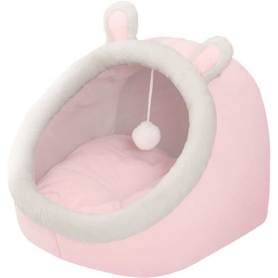 Lit Pour Chat D'Intérieur - Lit Semi-Fermé Avec Une Balle En Peluche ...