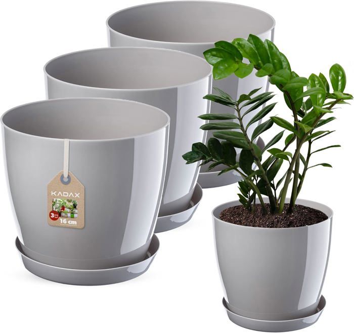 Pot De FleursPlantes Avec Soucoupe Bac Fleurs En Plastique Rond Pour ...