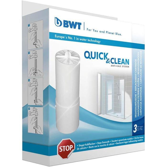 BWT filtres de rechange Quick Clean x3 Cartouches anticalcaire pour ...