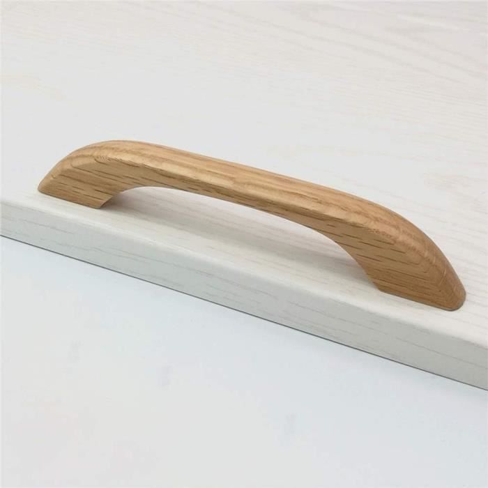 4pcs Poignee De Meuble Cuisine en Bois Massif Arc Poignet De Porte ...