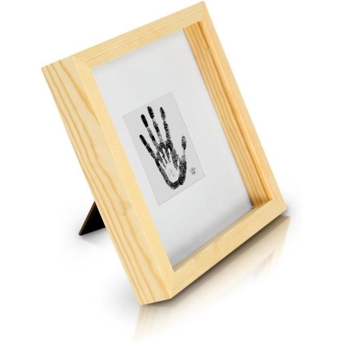 Cadre Boîte 3D En Bois Massif 23 X 23 Cm Avec Passe-Partout Pour Photo ...