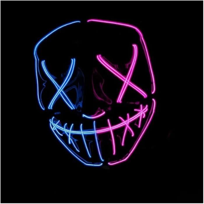 | Masque Lumineux Led New Demon | Qualité Premium | Plastique Rigide ...