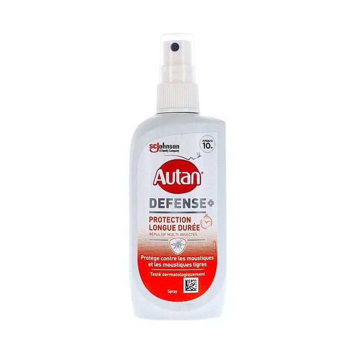 Autan Defense+ Répulsif Anti-Moustiques Protection Longue Durée 100ml ...