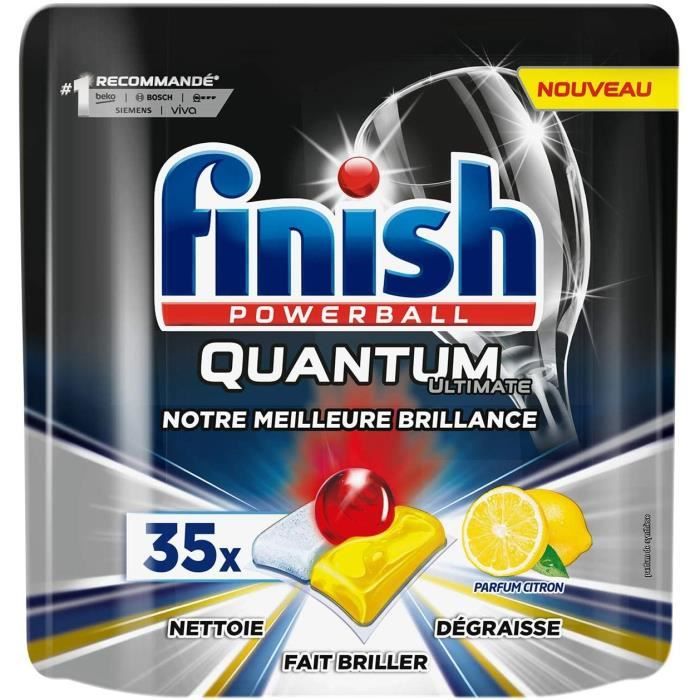 Finish Pastilles Lave-Vaisselle Powerball Quantum Ultimate Citron - 35 ...