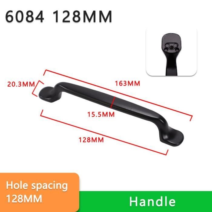 10 PCS - 6084 128 mm - Poignées Noires Pour Meuble De Cuisine, 10 ...
