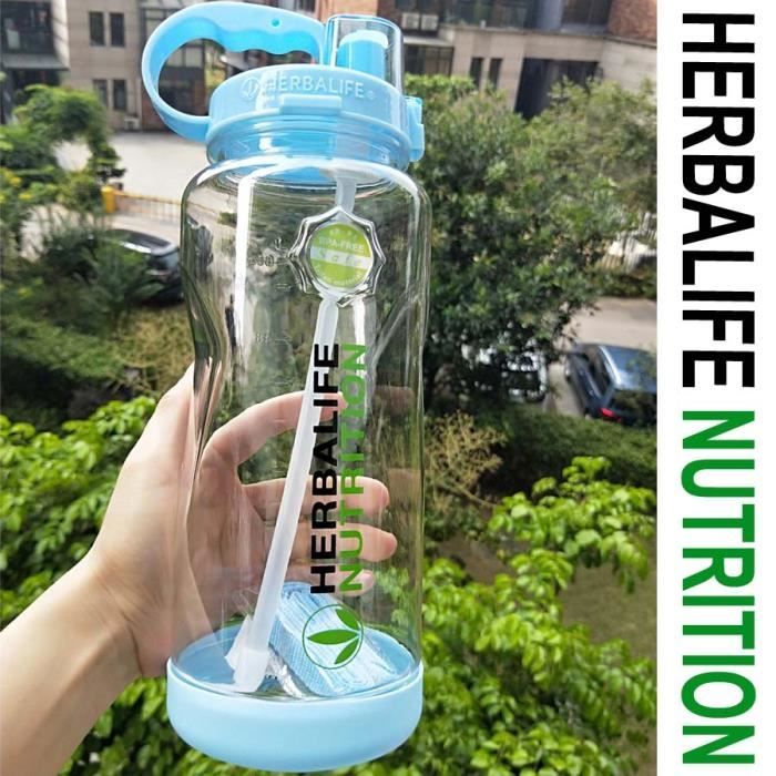 Gourde - Bouteille isotherme,bouteille d'eau nutritionnelle, 2020 ml 1000ml, avec paille ...