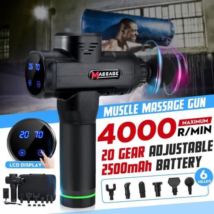 Appareil Pistolet De Massage Masseur Muscle Vibrant Thérapie Relaxante Tissu Profond 20 Vitesse