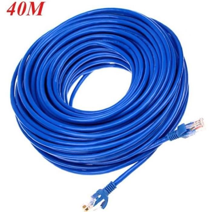 Ototon® 40M Câble Ethernet Réseau LAN RJ45 Câble Réseau pour PC Routeur ...