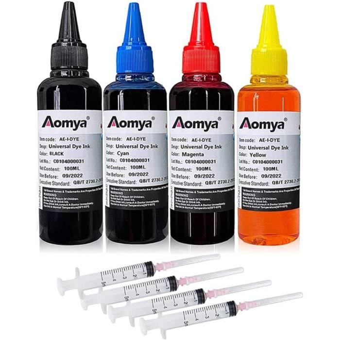 Kit D'Encre De Recharge Universel 400 Ml Pour Imprimantes Hp Canon ...