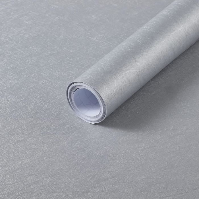 Arthome Peel And Stick 44Cmx6M Papier Peint Argent Gaufré Contact ...