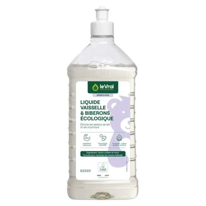 LE VRAI - Liquide vaisselle pour biberons - Ecolabel - 1L - Cdiscount Puériculture & Eveil bébé