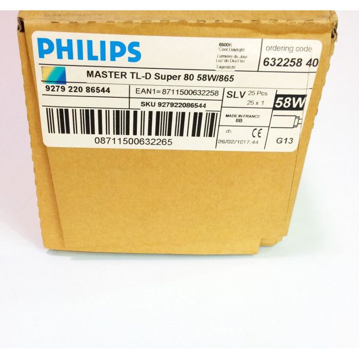 Néon 58 W/865 6500 K lumière daylight lot de 25 pz Philips cm. 150 ...