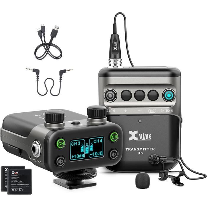 U5 Système De Microphone Sans Fil 2,4 Ghz Double Canal Pour Appareil ...