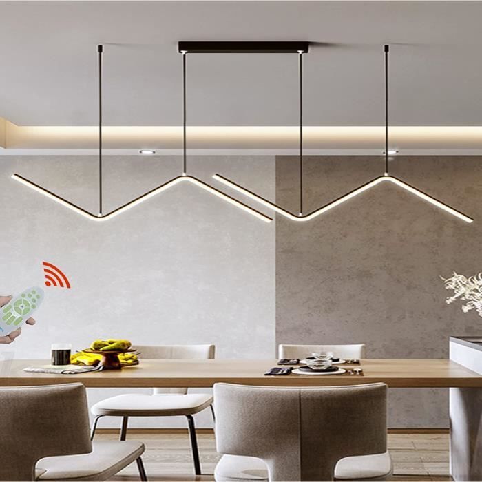Lnaire Lustre LED Salle à manger Cuisine Suspension Lampe Dimmable avec ...